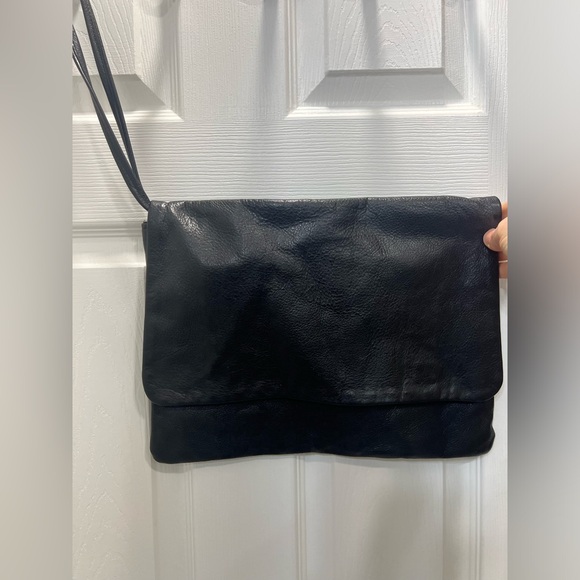 J. Crew | Bags | J Crew Leather Clutch Black | Poshmark
